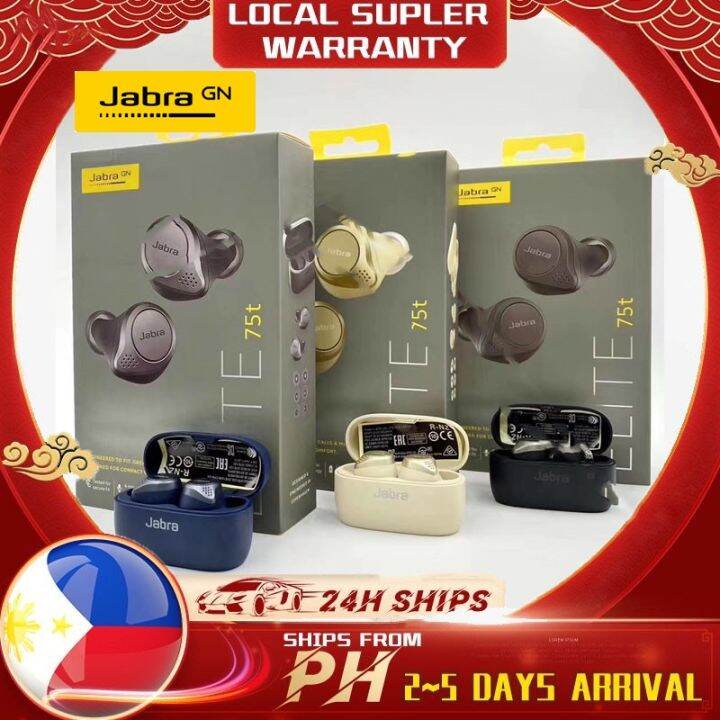 【New】Jabra Elite 75t True Wireless Earbuds Bluetooth - Active Noise-Cancellation with mic ...