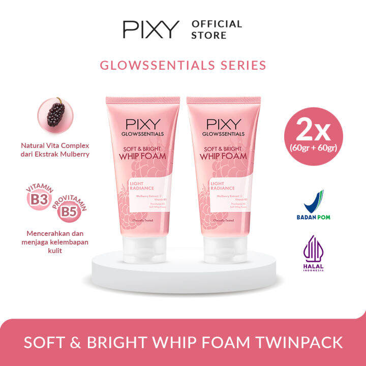PIXY Glowssentials Soft & Bright Whip Foam Twin Pack | Lazada Indonesia