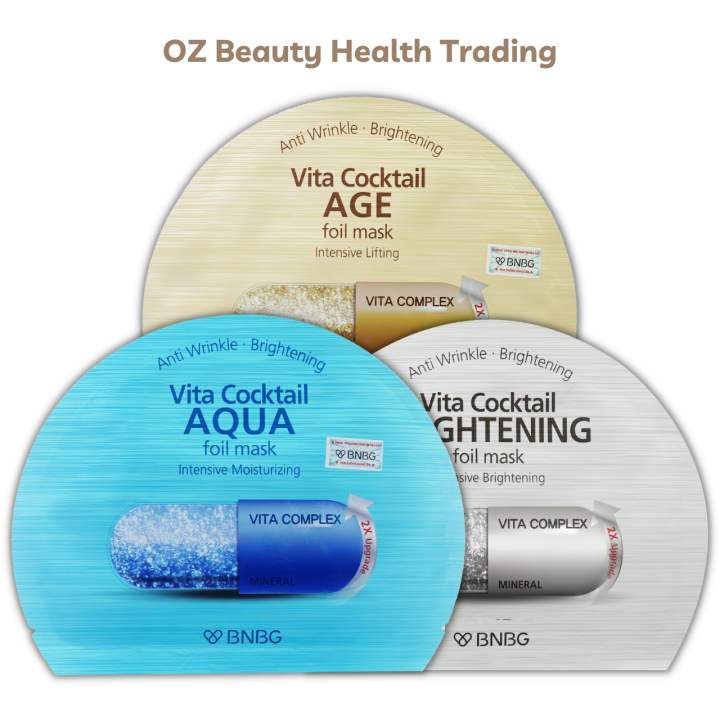 [BNBG vs BANOBAGI] Vita Cocktail Foil Mask Collection (Free BNBG ...