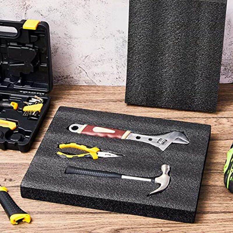 4 Pcs Customizable Polyethylene Black Foam Packing Foam Inserts Black ...