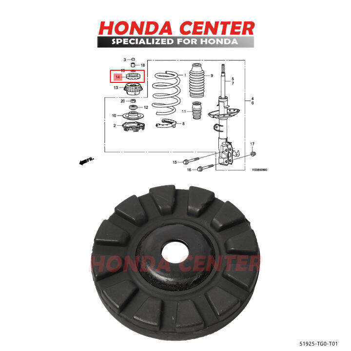 Karet tatakan support atas jazz city brio mobilio brv hrv wrv freed ...