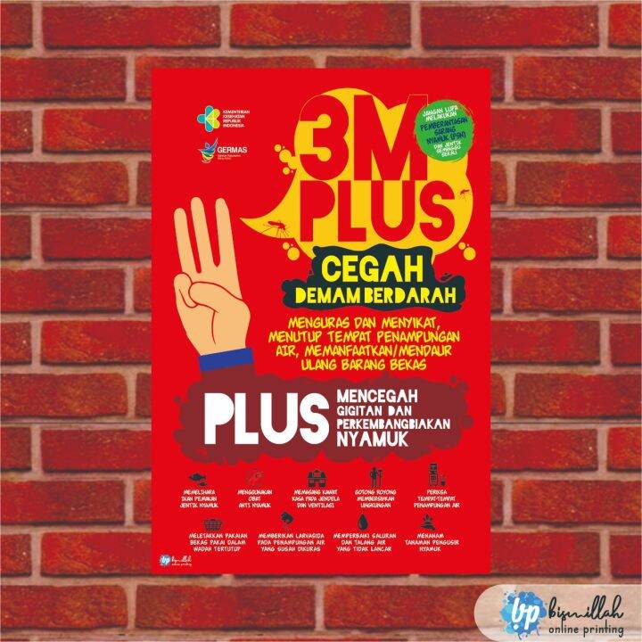 Poster Kesehatan 3M Plus | Lazada Indonesia