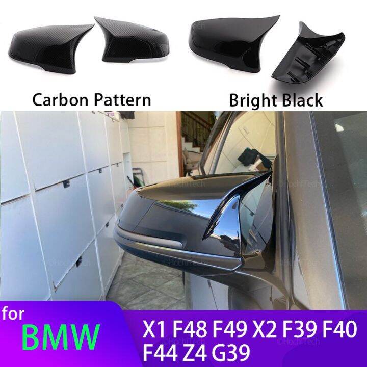 คาร์บอนไฟเบอร์ดูเป็นสีดำกระจกมองหลังปกสำหรับ BMW F44 F40 G29 2020 + F48 F49 F52 2019-2020สำหรับ ...