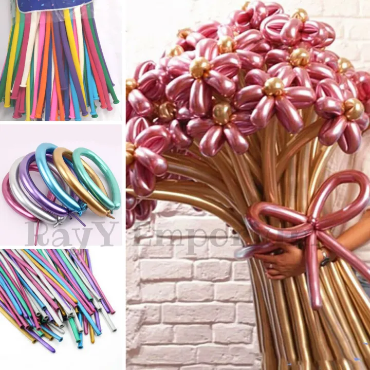 10pcs Twist Balloon Long Balloons Clown Balloons belon panjang balloon ...