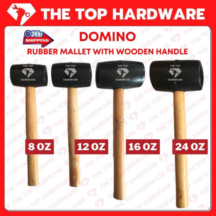 *RHUMA* DOMINO RUBBER MALLET HAMMER TUKUL GETAH (8OZ/12OZ/16OZ/24OZ ...