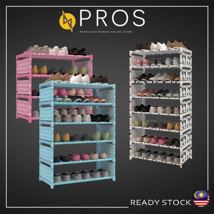 PROS Multi-Storey Shoe Rack Simple Assembly Rak Kasut Bertingkat ...