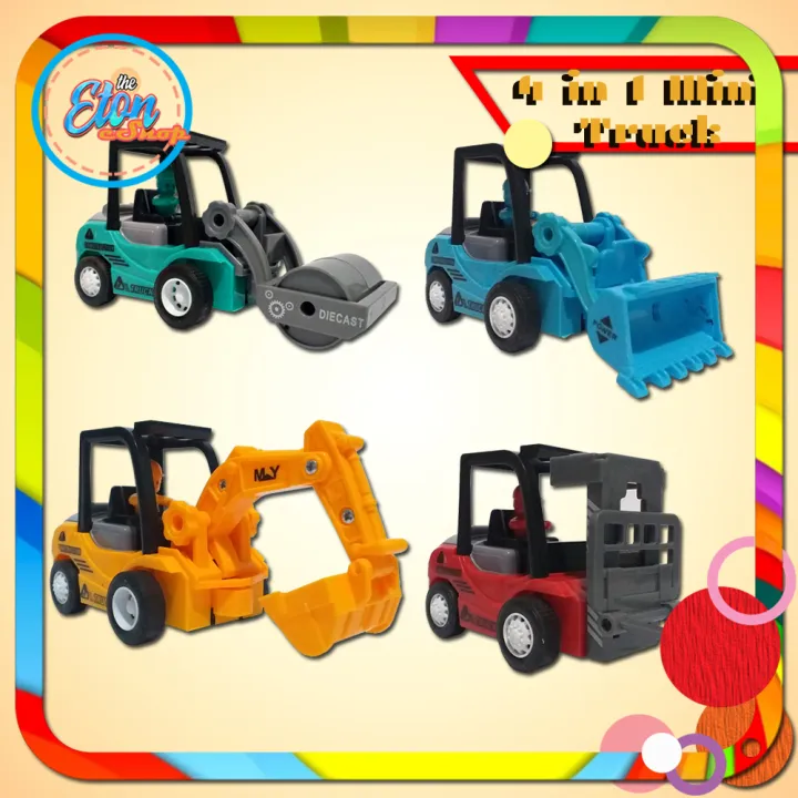 Eton Shop 4 in 1 Mini Construction Toy Truck Set | Lazada PH