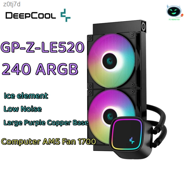 DeepCool LE520 CPU Water Cooler 240 ARGB All-In-One DIY Fluid Gaming ...