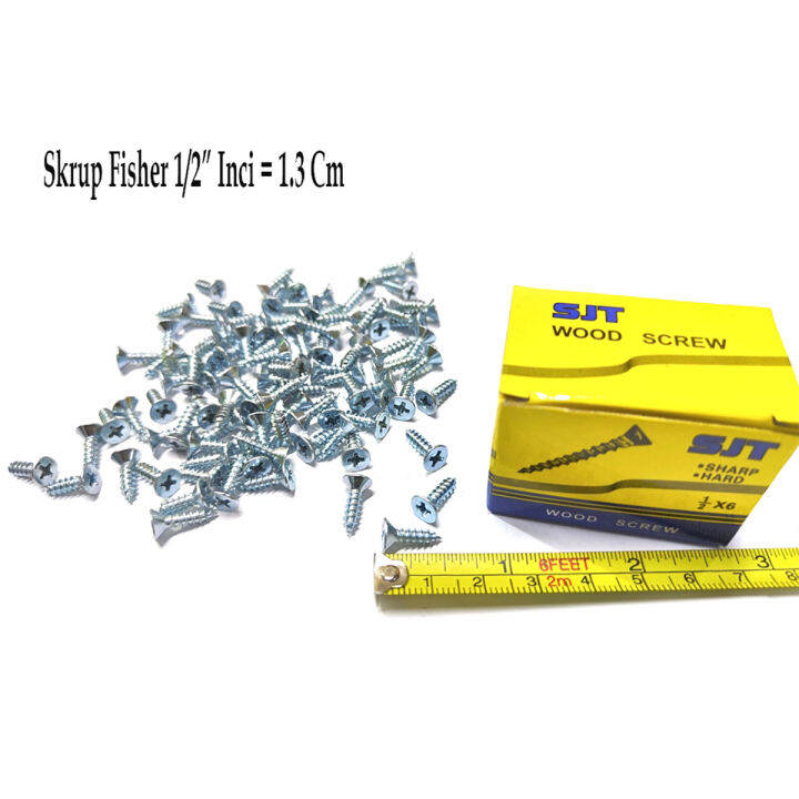 MB - Skrup Putih 6 x 1/2" Inci / Sekrup Putih Kayu 1 Cm / Skrup ...