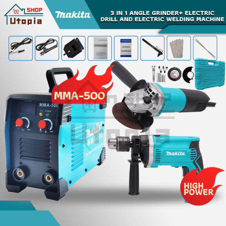 MAKITA 3in1 MMA-500 Portable IGBT Inverter Welding Machine+Makita ...