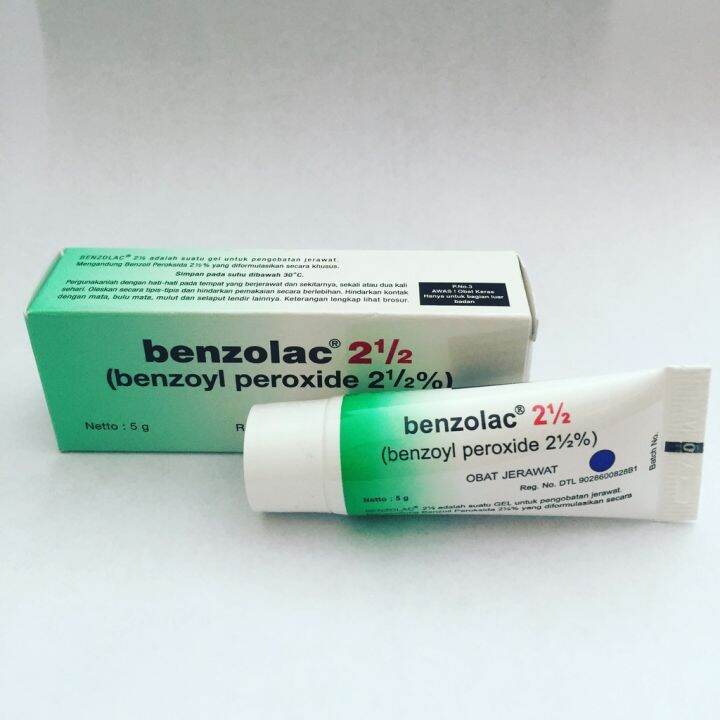 BENZOLAC 2.5 % OBAT JERAWAT ANTI ACNE MENGOBATI JERAWAT-obat jerawat ...