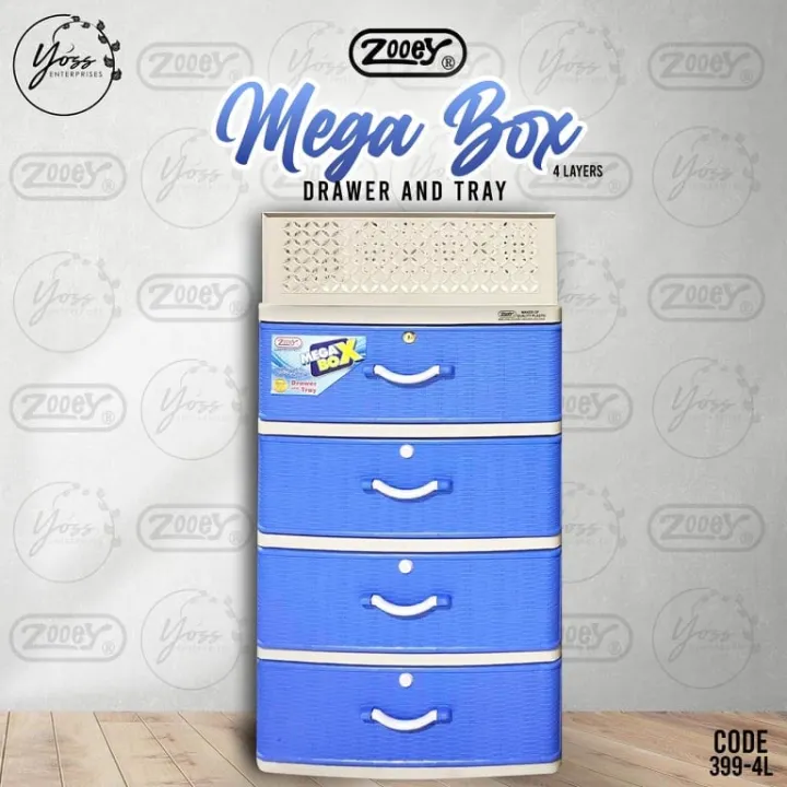 (COD) Zooey Mega Box Drawer 4 Layer Stock No. 399-4L | Lazada PH