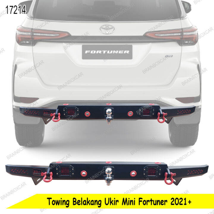 Towing Injakan Belakang Toyota Fortuner 2021+ Model Ukir Mini | Lazada ...