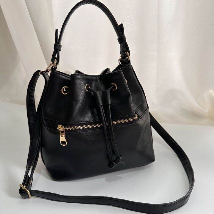 Mumi Brooke Drawstring Sling Bag (Faux Leather) | Lazada PH