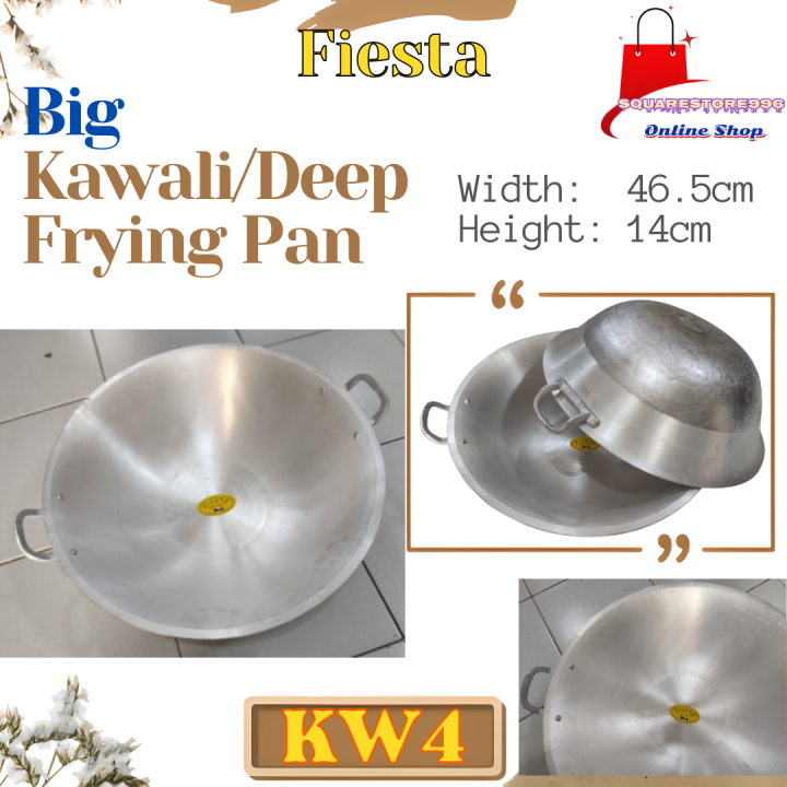 KW4 Fiesta Kawali/Wok/Deep Frying Pan Aluminum (46.5cm Width) | Lazada PH