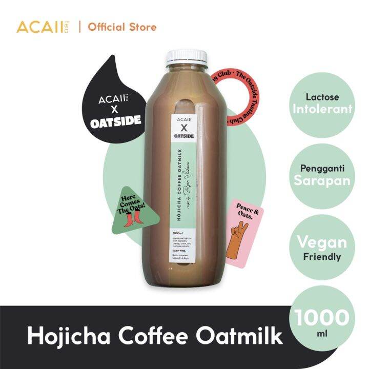 Acaii Tea x Oatside H-Oat-Jicha Hojicha Oatmilk 1000ml | Lazada Indonesia