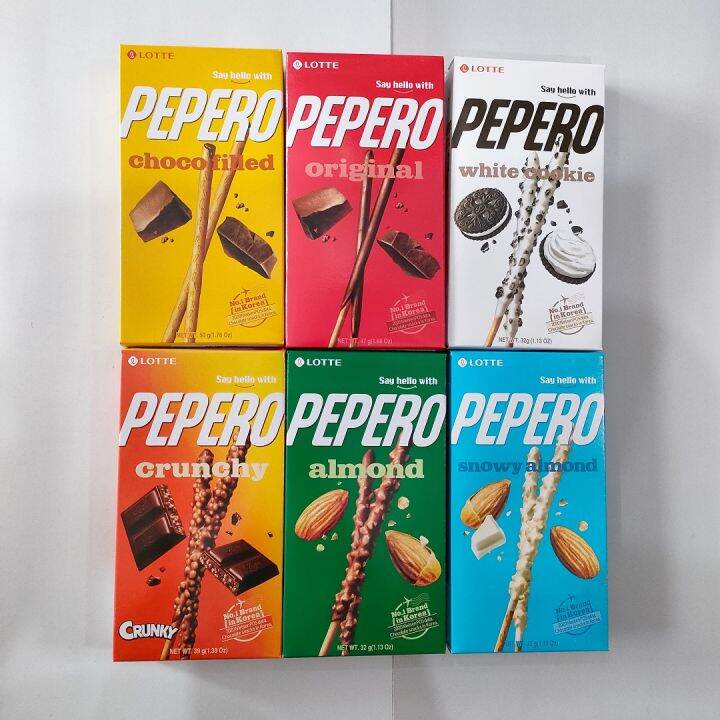 Lotte Pepero Biskuit Stik Cokelat Snack Korea All Varian Almond Choco ...