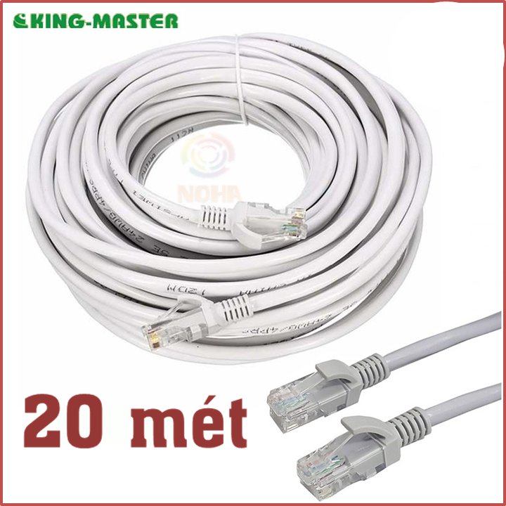 DÂY CÁP MẠNG KING-MAST INTERNET 20M, DÂY MẠNG LAN XÁM TRẮNG DÀI 20 MÉT ...
