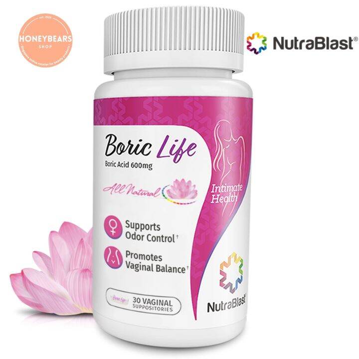NutraBlast Vaginal Suppositories - 100% Pure Made in USA - Boric Life ...