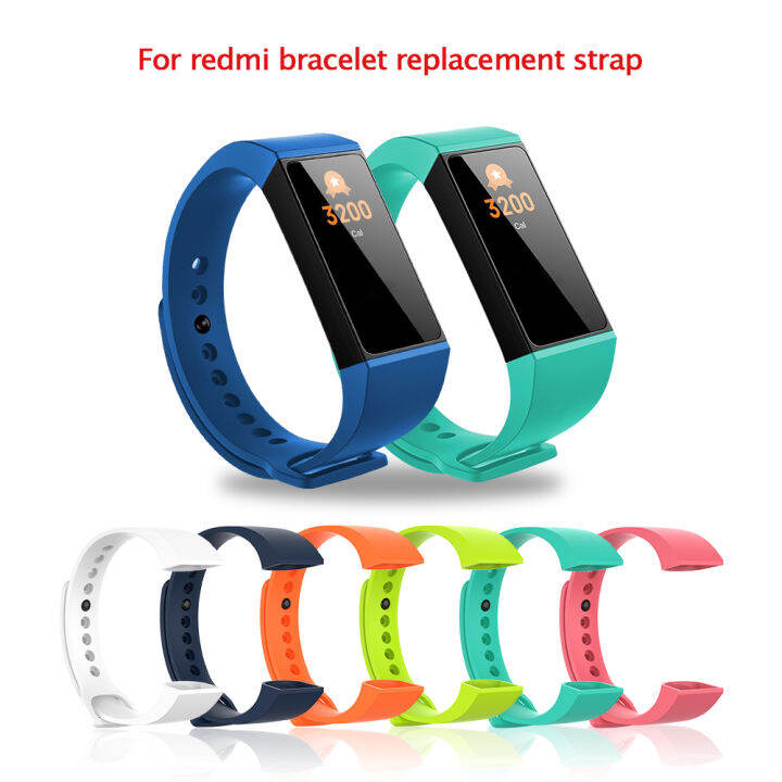 Cw】สายรัดข้อมือซิลิโคนอย่างเป็นทางการสำหรับ Xiaomi Mi Band 4c 4 C Red