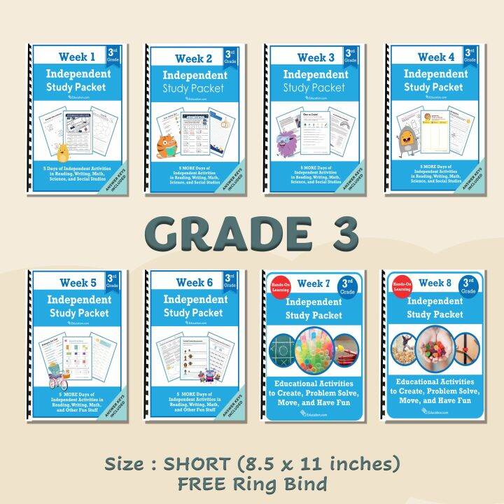 GRADE 3 Independent Study Packet (Worksheets / Workbooks) | Lazada PH