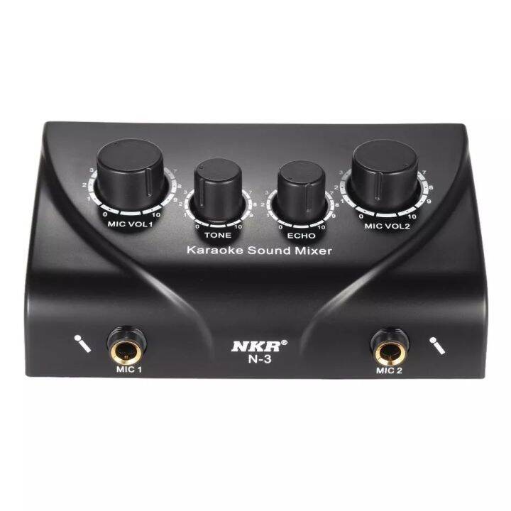 ♪IN STOCK♪ Karaoke Sound Mixer Dual Mic Inputs With Cable | Lazada PH