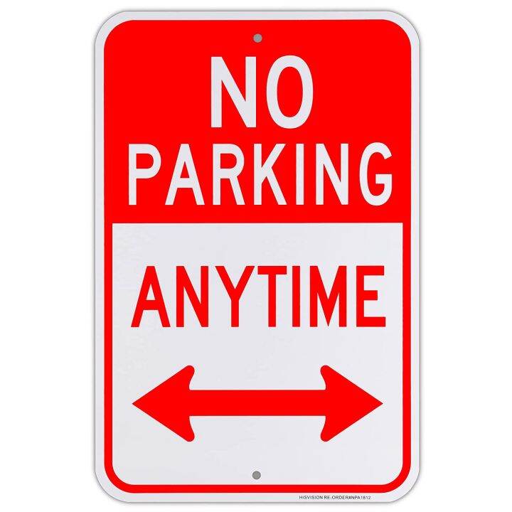 Large No Parking Anytime Signs x No Parking with Arrows Signs Made Out ... Large No Parking Anytime Signs x No Parking with Arrows Signs Made Out ...