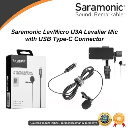 Saramonic Lavalier Mic U3A Lav Microphone with USB Type-C Connector ...