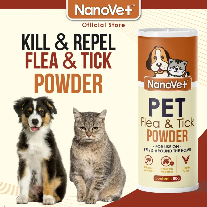 Nanovet™ Pet Flea & Tick Powder - 80gm | Lazada