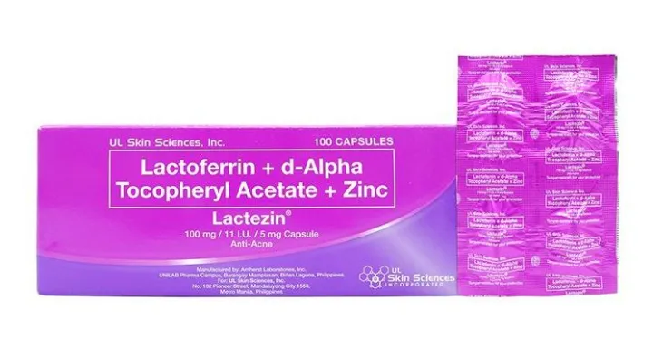 Lactezin capsule for acne 4 capsules ONLY for Pimples, face breakouts ...