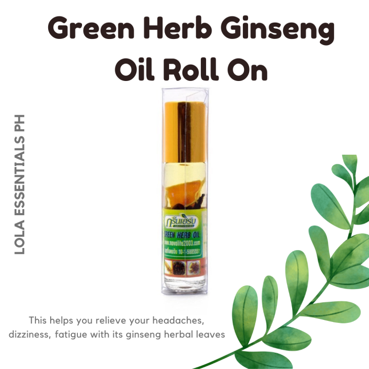 Green Herb Ginseng Oil Roll On Inhaler | Lazada PH