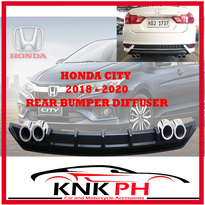 Honda City 2018-2020 Rear Bumper Diffuser Quad Tip Exhaust XHQP-AT026 ...