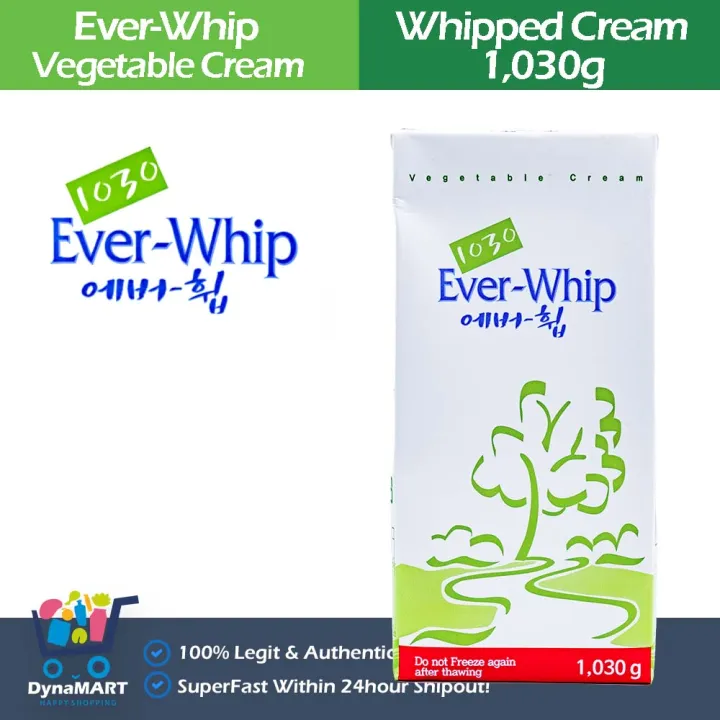 Ever-Whip 1,030g Whipping Cream (Organic and Non-Dairy Vegetable Cream ...
