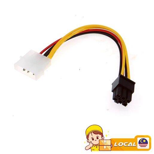 4 Pin IDE Molex to 6 Pin PCIE Graphic Card Power Converter Adapter Cable | Lazada