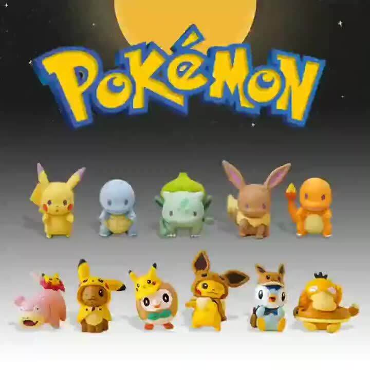 Genuine Pokémon Anime Action Figures Blind Kawaii Gacha Pop It Toys For ...