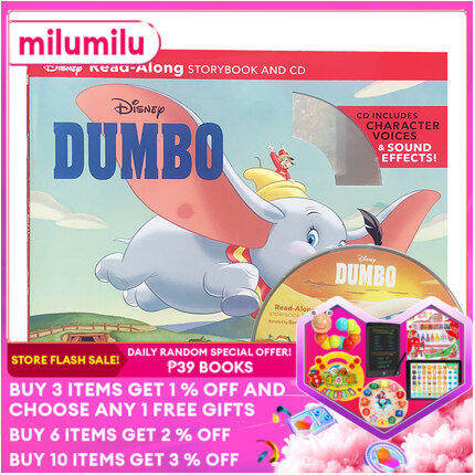 milu Dumbo Read-Along Storybook CD Picture Book Children's Full Color 6 ...