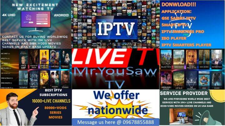1Month IPTV SUBSCRIPTION ,compatible, TVs, Mobile Phones, tablets and ...
