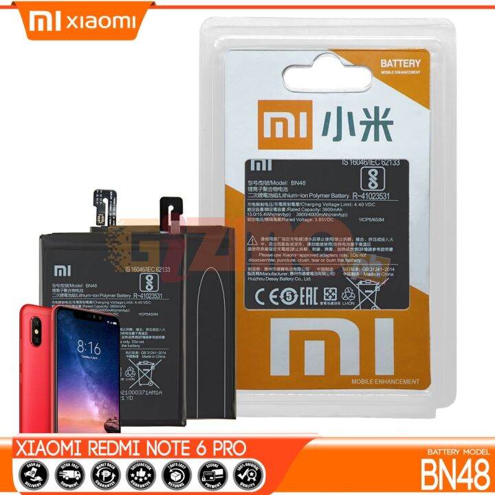 ⚘XIAOMI REDMI NOTE 6 PRO BATTERY, MODEL BN48 4000mAh, ORIGINAL ...