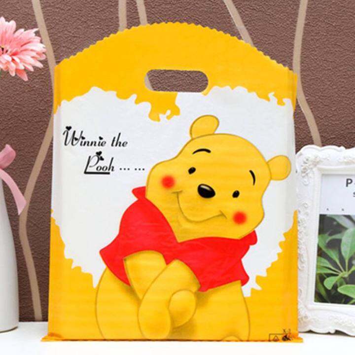 Cartoon Pooh Design Printed Opaque High Quality Plastic Bags Shopping ...