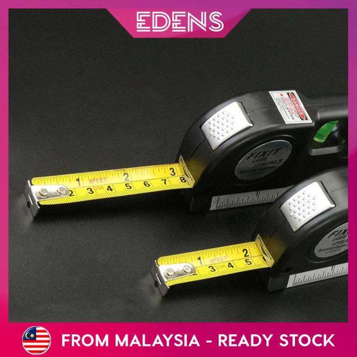 EDENS Multipurpose Laser Level Laser Measure Line 8ft Measure Tape Ruler Adjusted Standard And ...