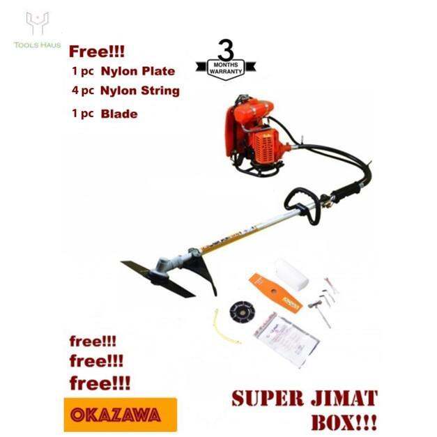 OKAZAWA BACKPACK BRUSH GRASS CUTTER MACHINE MESIN RUMPUT GALAI BG328 ...