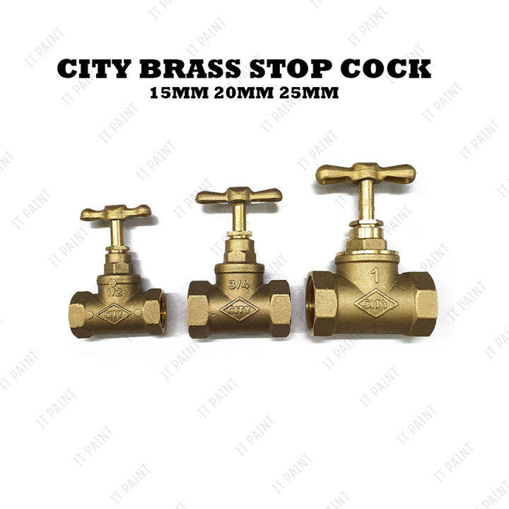 CITY BRASS STOP COCK 15mm 20mm 25mm LIGHT DUTY | Lazada