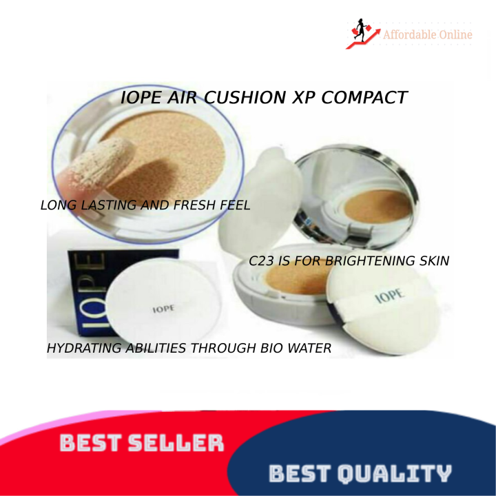 AO IOPE Air Cushion XP C23: Bio Water Hydration, Intense Cover, and SPF50 for a 3D Air Sponge ...