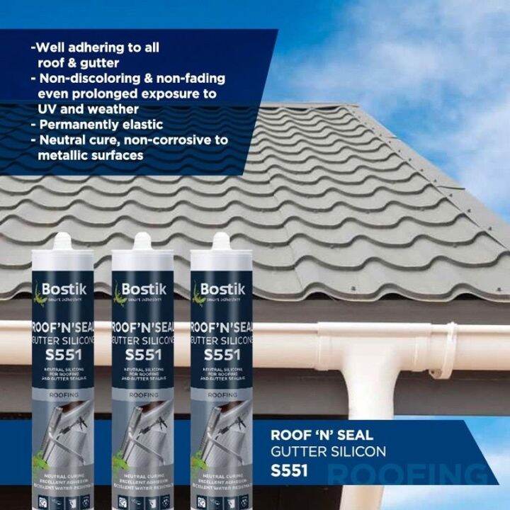 LS GEMILANG bostik silicon S551 ROOF N SEAL GUTTER SILICONE 260ML gum ...
