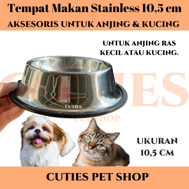 Tempat Makan Stainless (10.5cm) / Tempat Makan Anjing / Tempat Makan ...