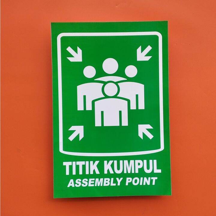 Stiker Titik Kumpul - Stiker embly Point - Stiker Evakuasi titik kumpul ...