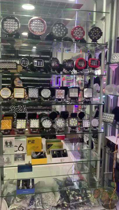 Car LED Single Row Spotlight off-Road Rfit Lights 24V Truck Headlight ...