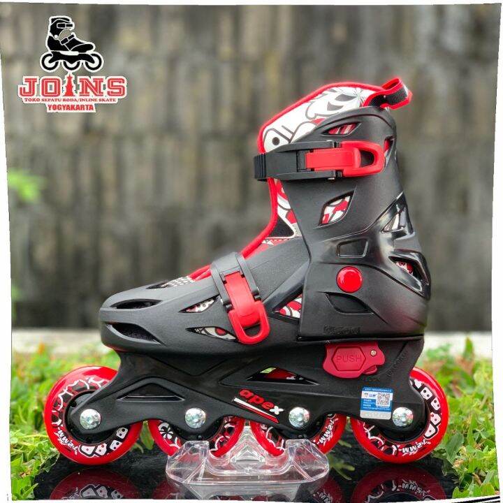 Sepatu Roda Inline Skate Flying Eagle Apex Black Red | Lazada Indonesia