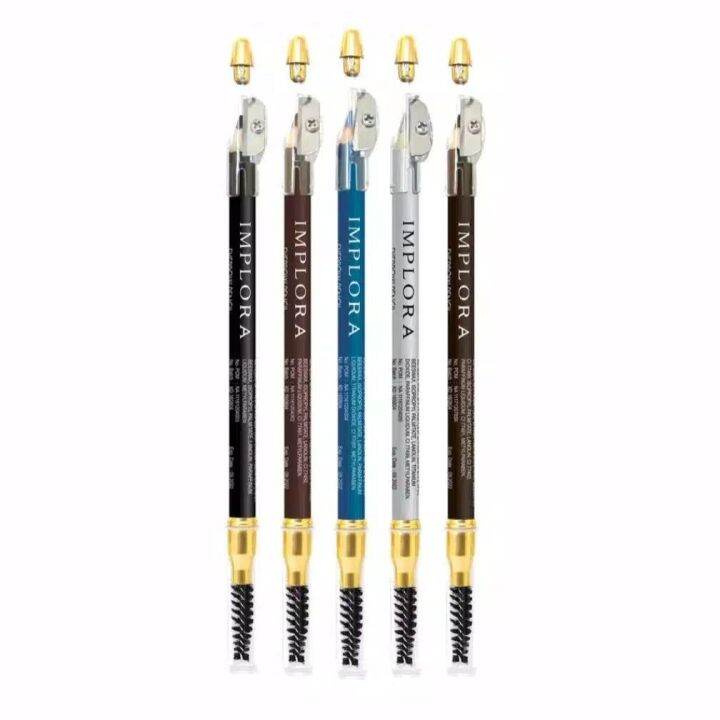 IMPLORA Pensil Alis / Eyebrow Pencil Bpom / AILIN KOSMETIK | Lazada ...