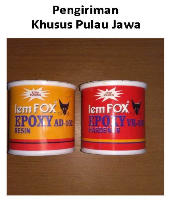 Lem Epoxy FOX Resin dan Hardener Set 1,5 kg 1500 gram PT. AICA INDRIA ...
